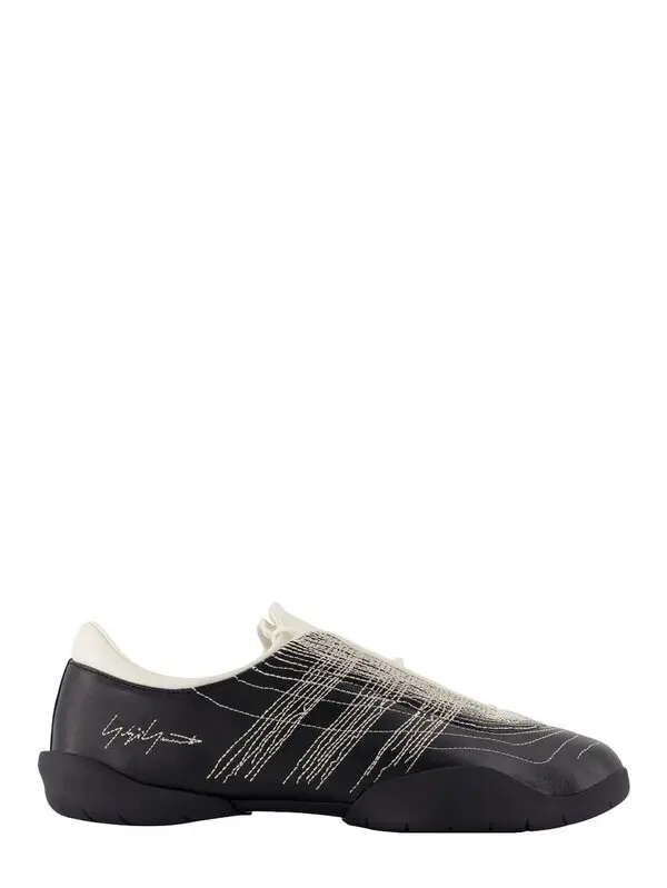 Y3 Regular Embroidered Sneakers - Black