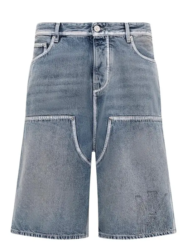Amiri Ma Dnm Carpenter Denim Shorts - Pacific
