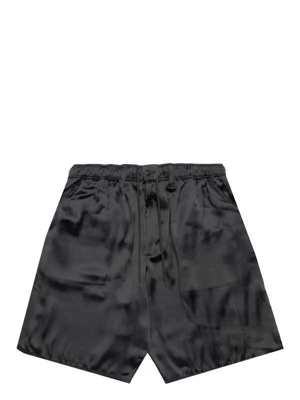 Y3 Liqlogo Satin Shorts - Black
