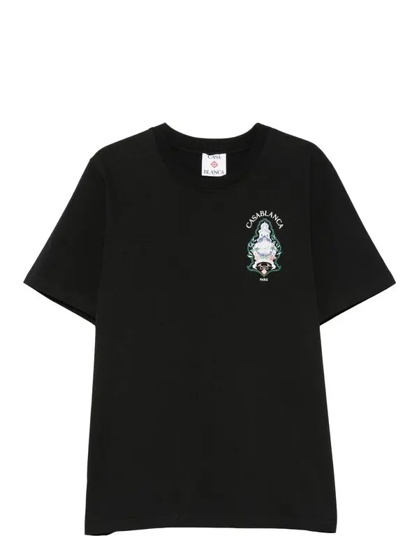Casablanca Logo-print T-shirt - Black