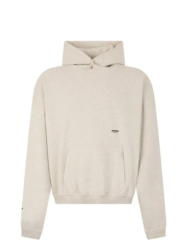 REPRESENT Minimal Logo Hoodie - Beige