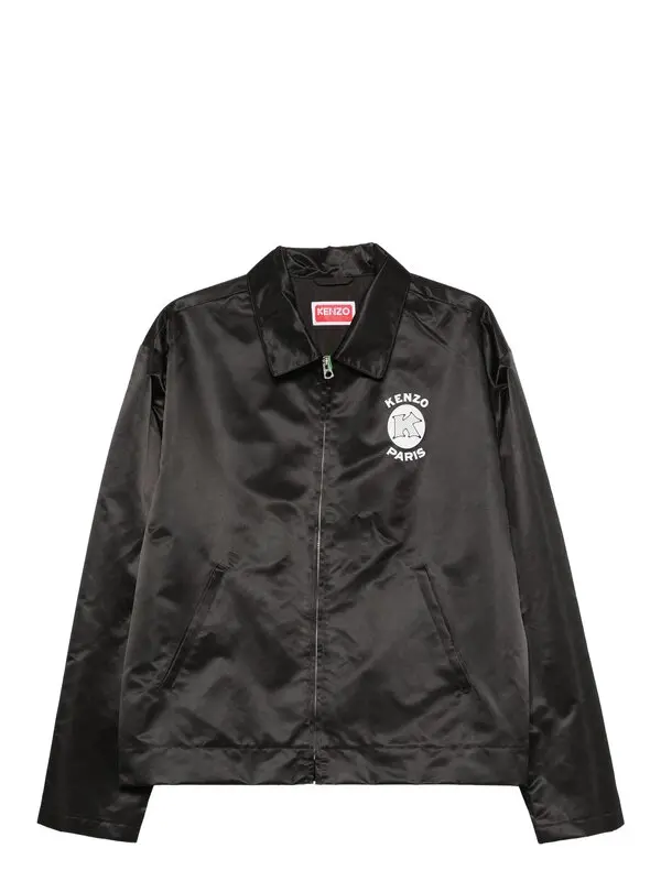 Kenzo Polyamide Zip-up Coach Jacket - Black