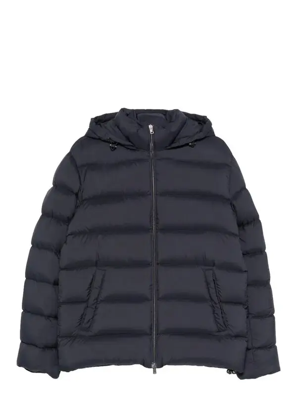 Herno Quilted Hooded Zip-up Jacket - Bianco
