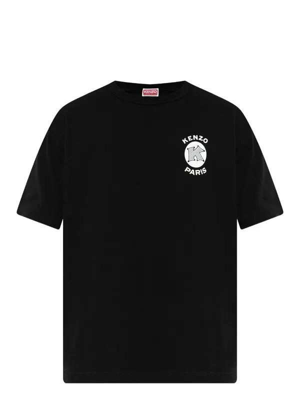 Kenzo Gots Organic Cotton Emblem Graphic Classic T-shirt - Black