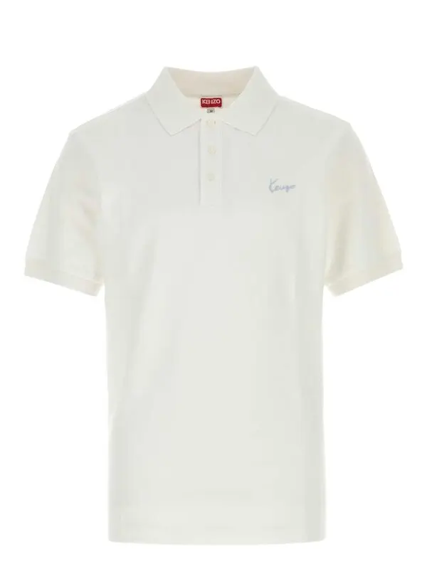 Kenzo Slim Fit Signature Polo - Offwhite