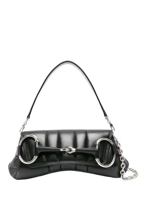 Gucci Horsebit Shoulder Bag - Black