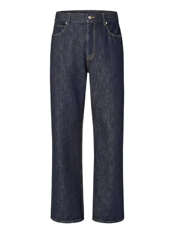 Fendi Regular Washed Denim Pants - Blu