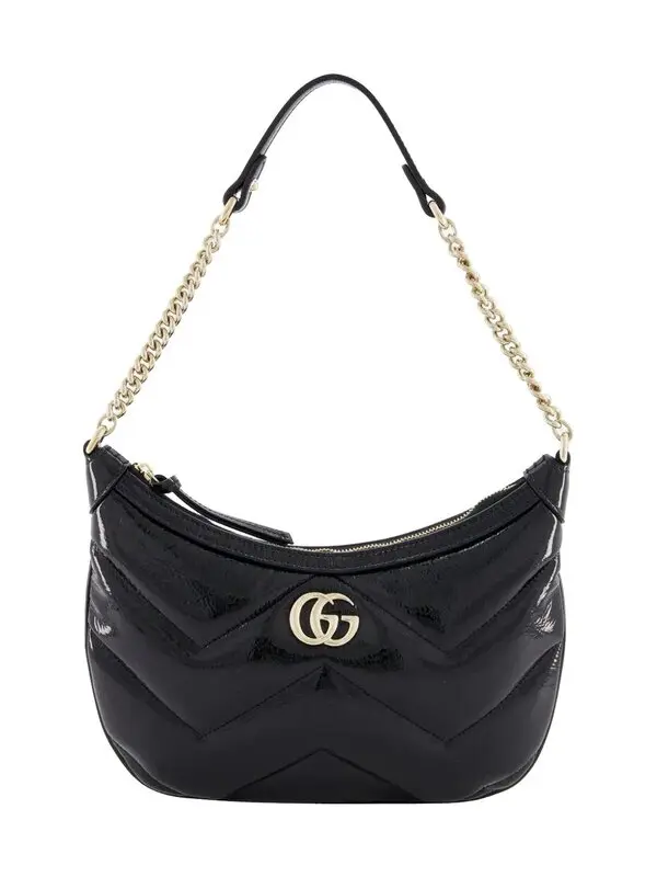 Gucci Small Iconic Monogram Shoulder Handbag - Black
