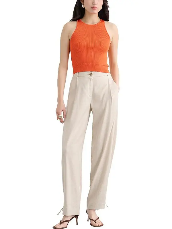 TOCCIN Ribbed Knit Tank - Flame