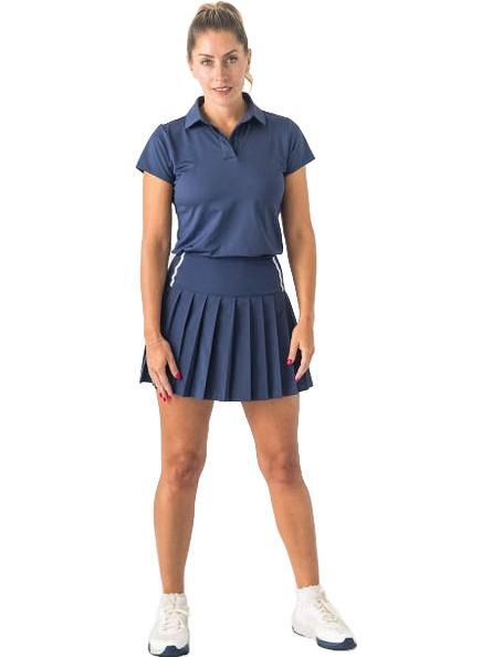 Boast 2-in-1 Pleated Skirt With Integrated Short - Navy