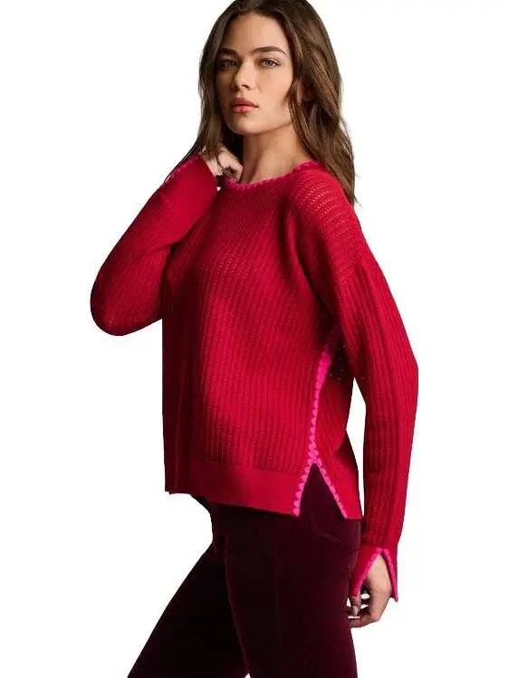 Lisa Todd Power Stitch Cotton Pullover - Spice Red