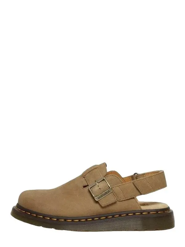 Dr. Martens Jorge Ii Tumbled Nubuck Leather Slingback Mules - Tan