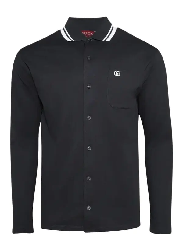Gucci Long-sleeve Polo - Anthracite