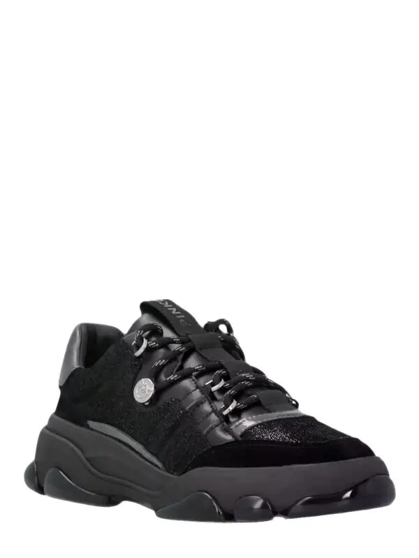 Pinko Glitter-panelled Chunky Sneakers - Black