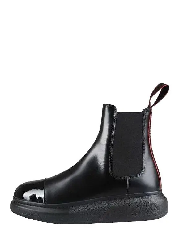 Alexander McQueen Hybrid Chelsea Boots - Black/red