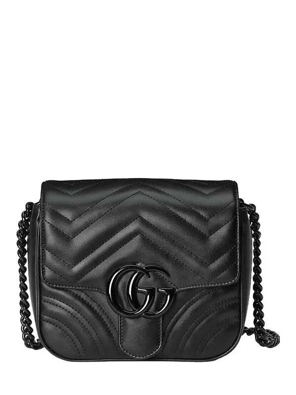 Gucci Gg Marmont Matelasse Shoulder Bag - Black