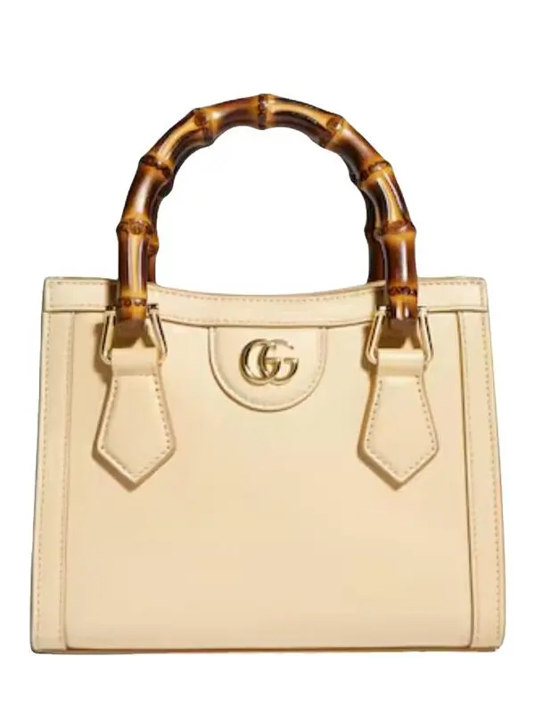 Gucci Diana Small Tote Bag With Bamboo Handle - Light Yellow