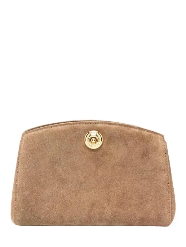 LIFFNER Push-lock Suede Clutch Bag - Neutrals