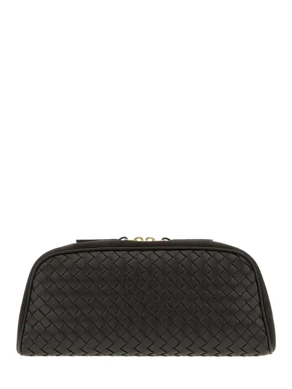 Bottega Veneta Large Nodo Clutch - Brown