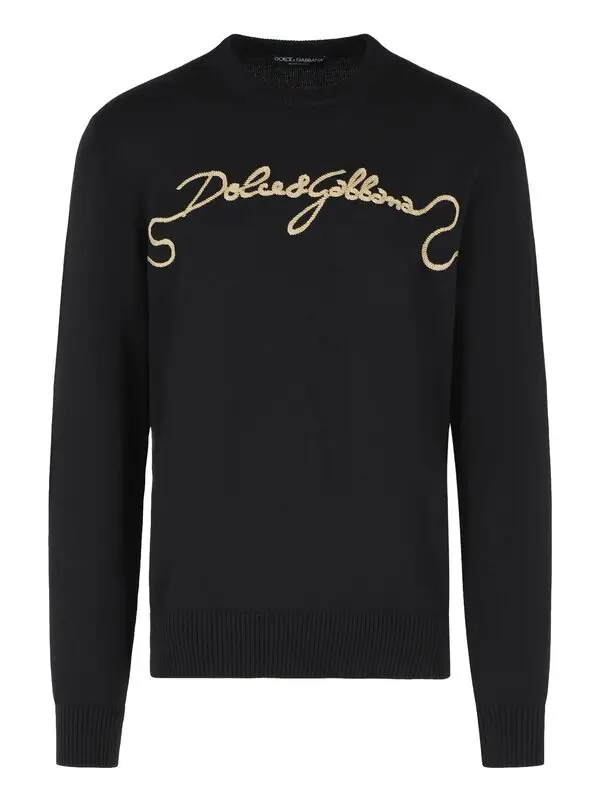 Dolce & Gabbana Virgin Wool Fine Knit Sweater - Black