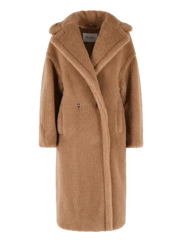 Max Mara Teddy Camel And Silk Coat - Brown