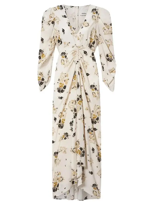 Isabel Marant Étoile Albini Printed Silk Midi Dress - Multicolor