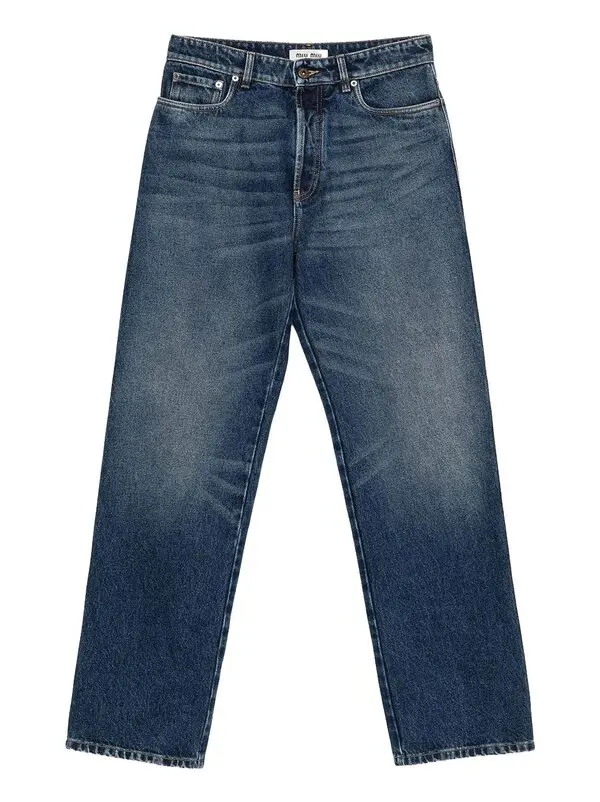 Miu Miu Five-pocket Loose Fit Denim Jeans - Blue