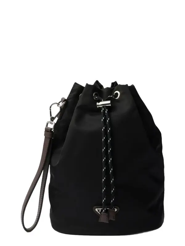 Prada Pouch Speedrock In Re-nylon E Pelle - Black