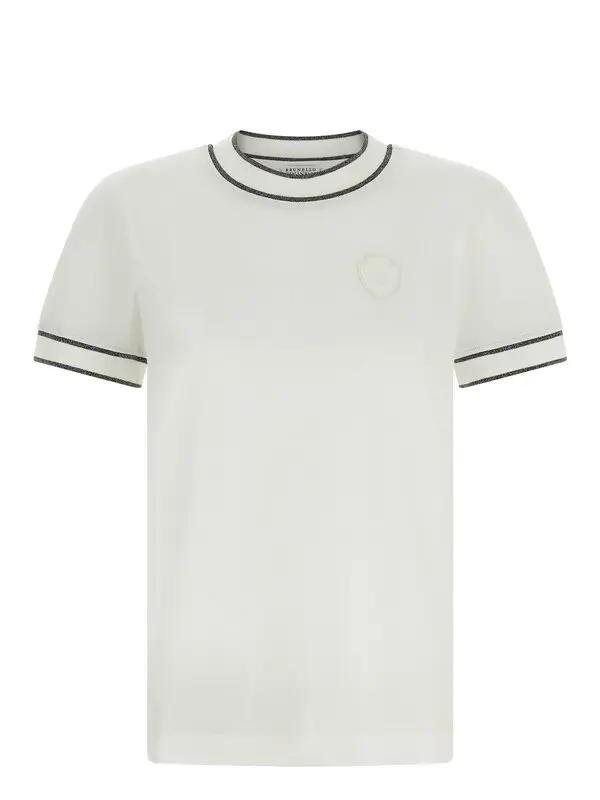 Brunello Cucinelli Sparkling Knit T-shirt - White