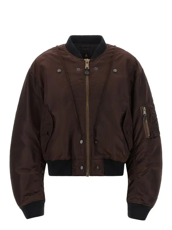MAISON MARGIELA Reversible Quilted Bomber Jacket - Brown