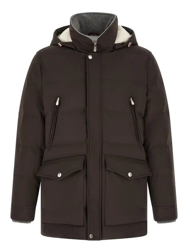 Brunello Cucinelli Quilted Down Parka - Brown