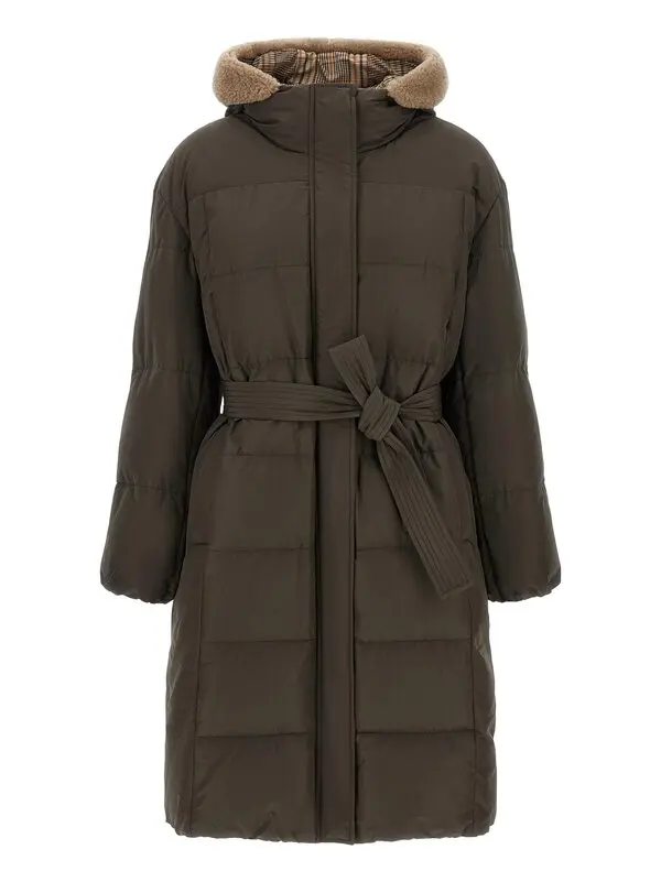 Brunello Cucinelli Quilted Down Jacket - Green