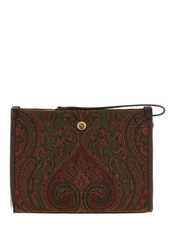 Etro Medium Jacquard Pouch - Multicolor