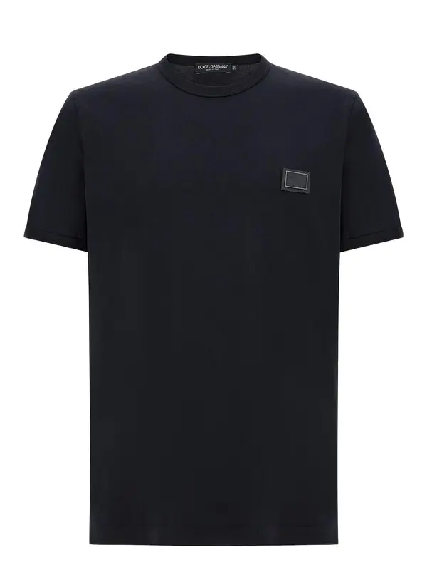 Dolce & Gabbana Metal Plate T-shirt - Blue