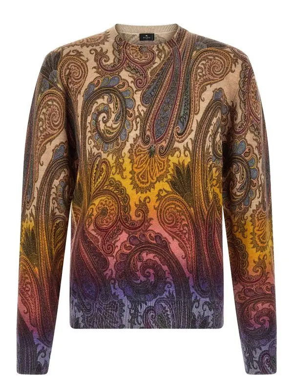 Etro Paisley Dégradé Pure Wool Sweater - Multicolor