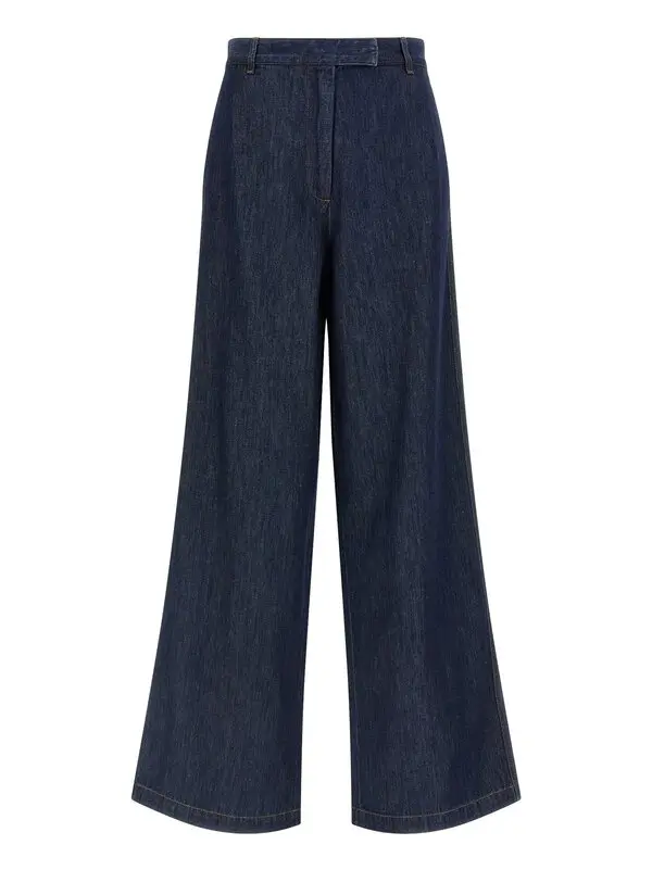 Dries Van Noten Penn Den Wide Leg Jeans - Blue