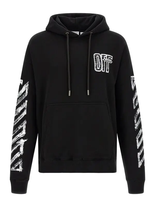 Off-White Motion Arrow Skate Hoodie - Black
