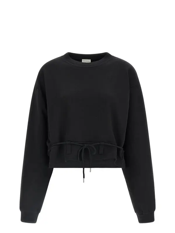 Dries Van Noten Hasterfiela" Cropped Sweatshirt - Black