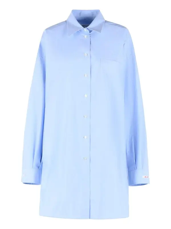 MAISON MARGIELA Light Cotton Oversized Shirt - Blue