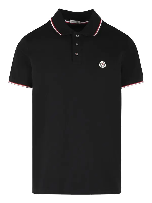 Moncler Cotton Polo Shirt - Black