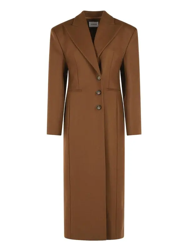 Andamane Ottavia Virgin Wool Blend Coat - Brown