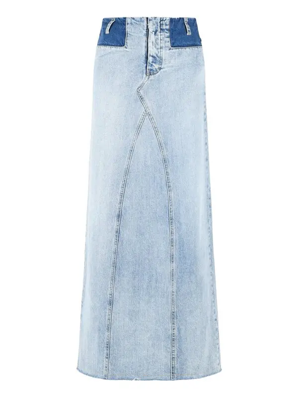 MAISON MARGIELA Light Denim Maxi Skirt - Blue