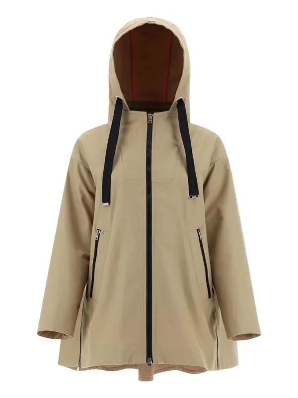 Herno Long Sleeve Flared Jacket - Brown