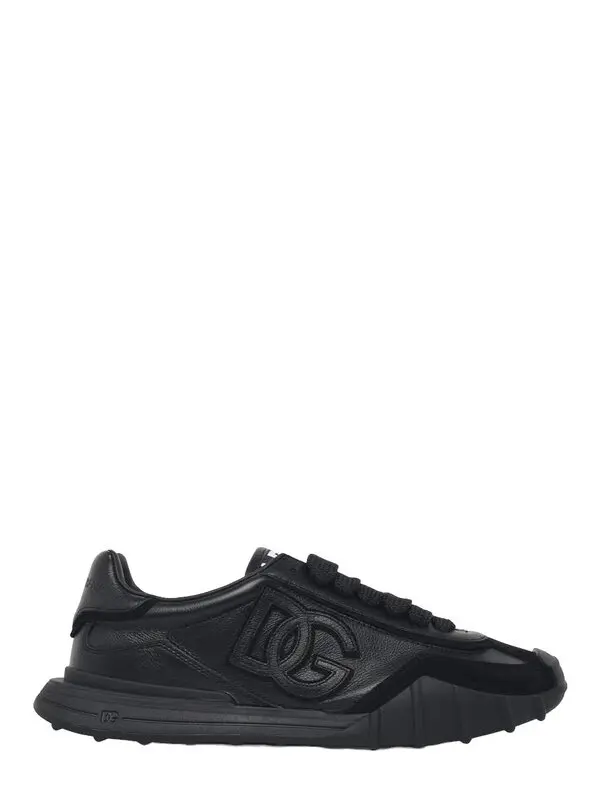 Dolce & Gabbana Dg Athletic Leather Sneakers - Black