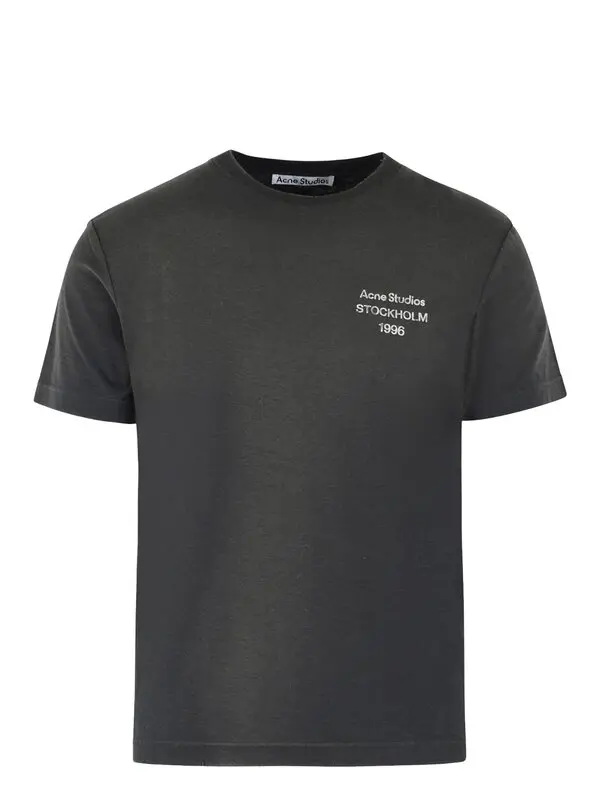 Acne Studios Faded Cotton Blend T-shirt - Black