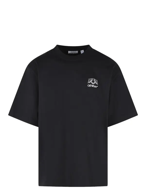 Off-White Offline Half Arrow' Cotton T-shirt - Black
