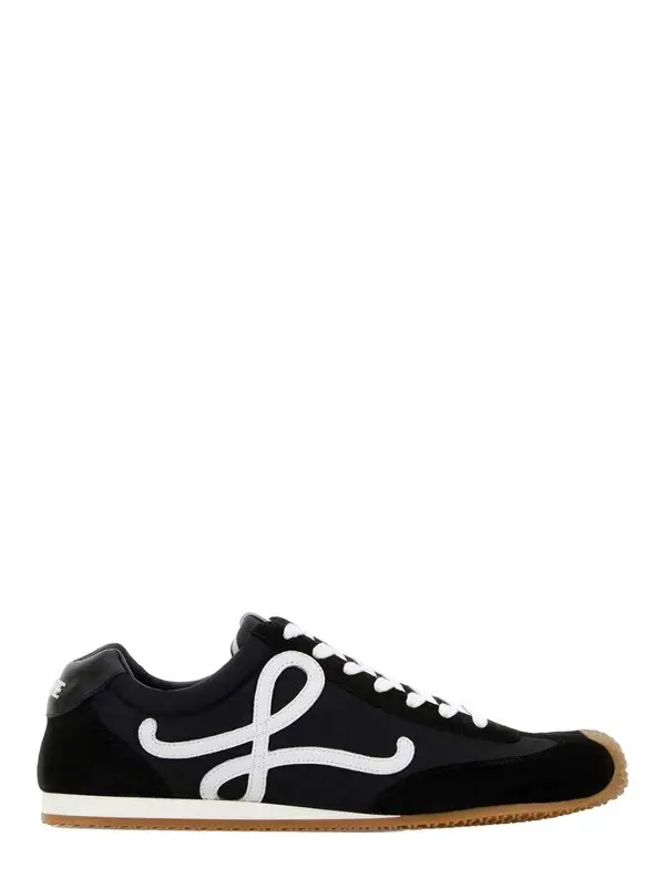 Loewe Canvas And Suede Ballet Runner 2.0 Sneakers - Black