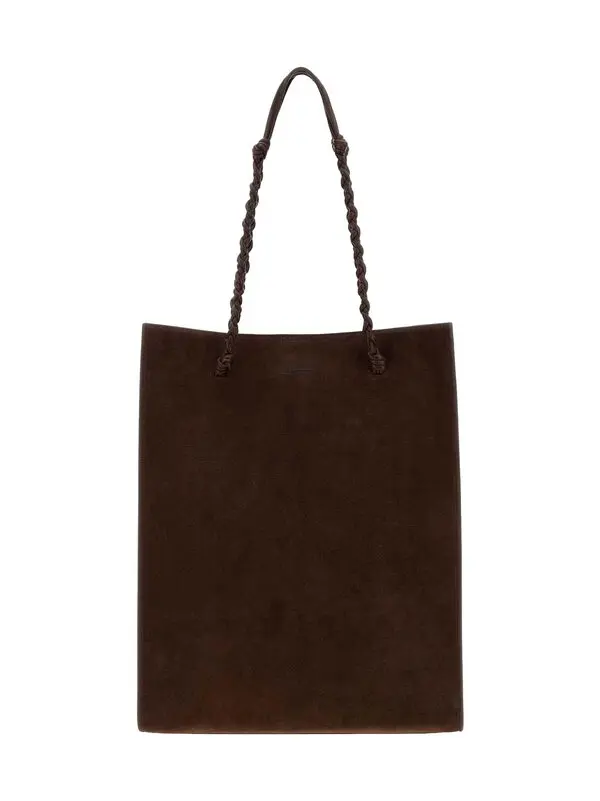 JIL SANDER Chocolate Suede Tangle Shopping Bag - Brown