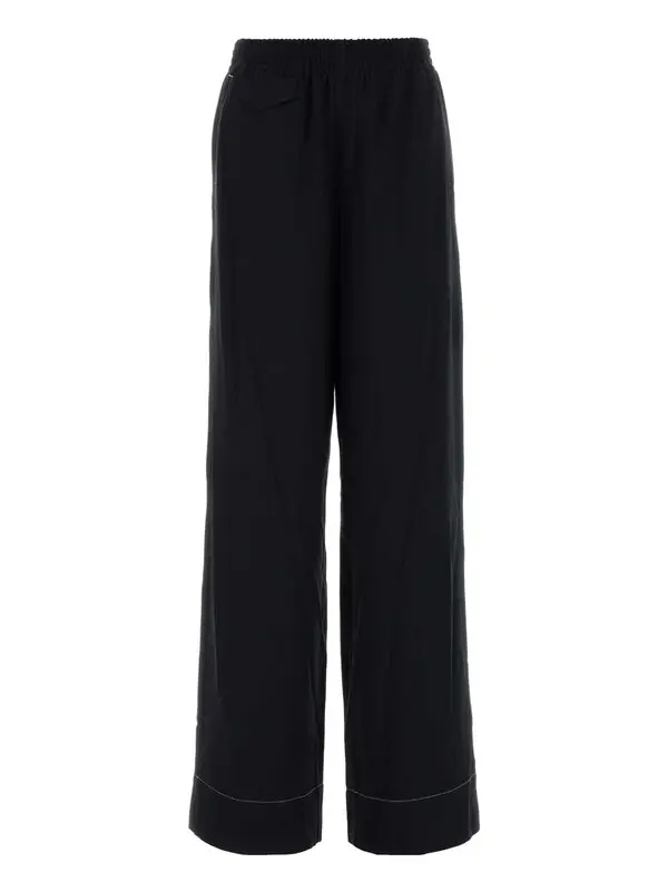 A.p.c. Wide-leg Viscose Blend Pants - Blue