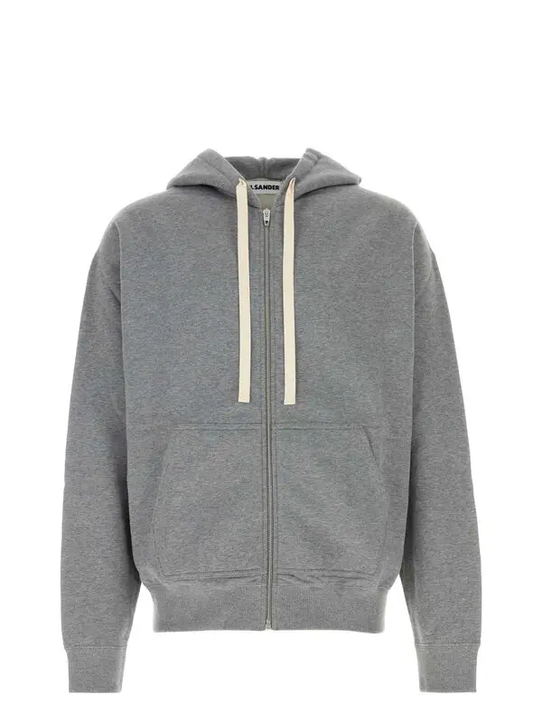 JIL SANDER Full Zip Hoodie - Gray